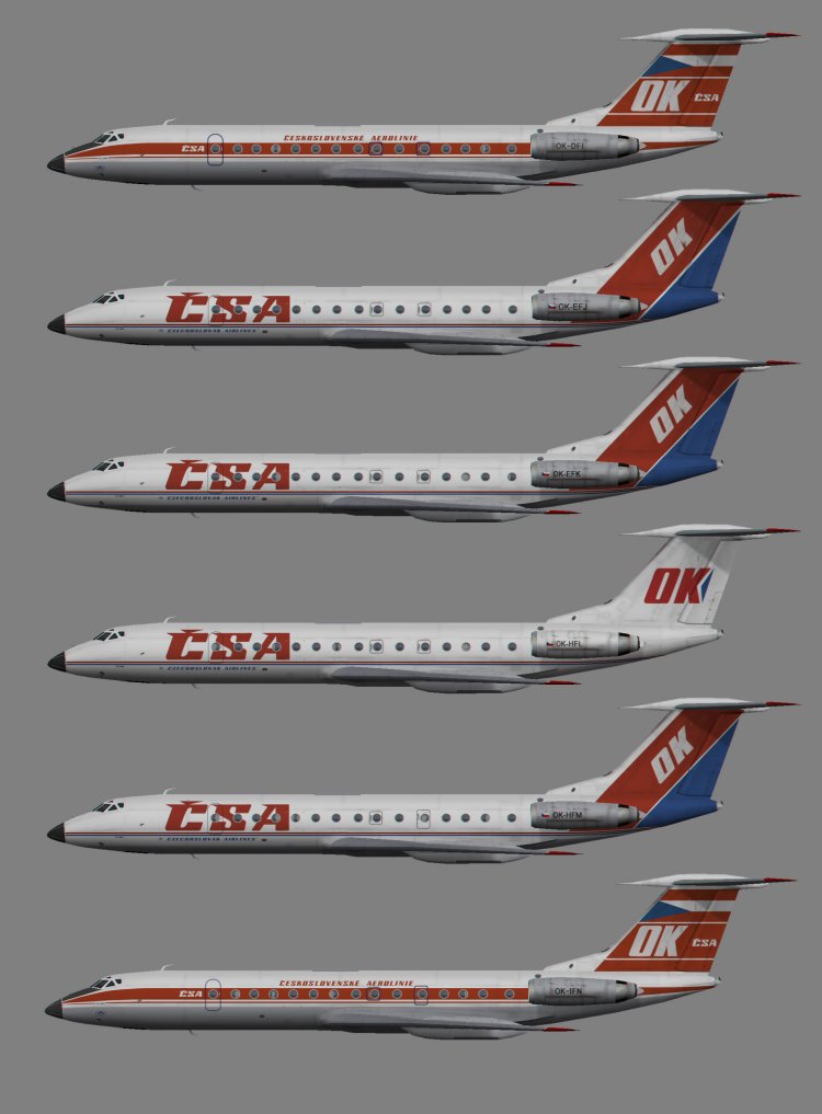 Tupolev Tu-134A CSA Czechoslovak Airlines - FS2004 AI Traffic Aircrafts ...